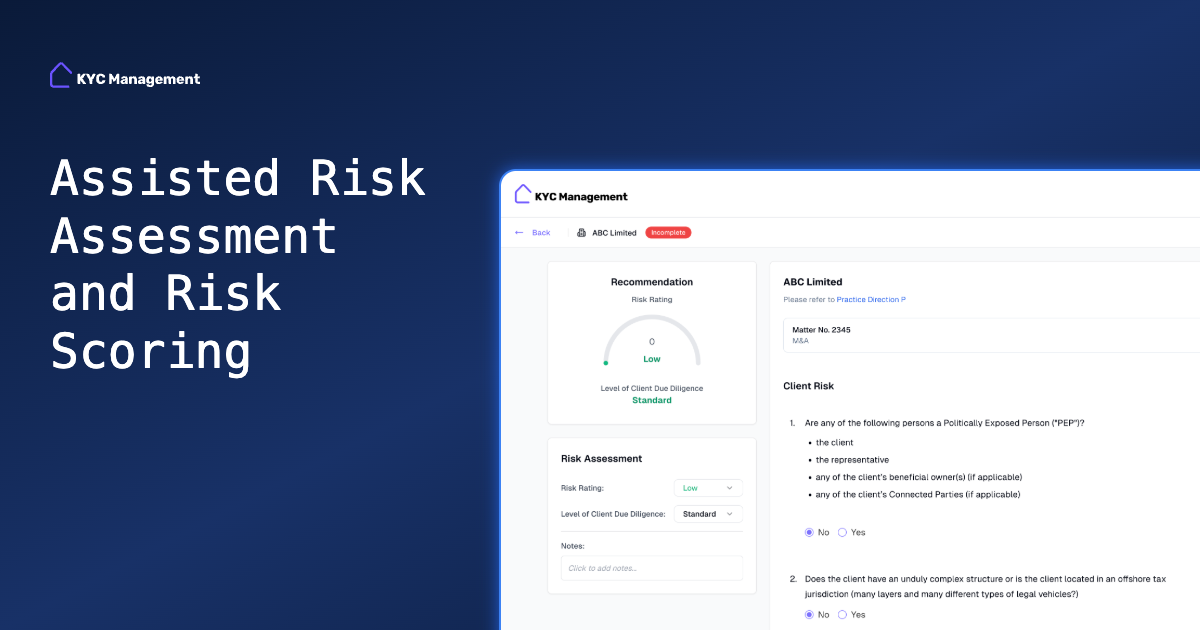 KYC Management | AML/CFT Risk Assessment & Risk Scoring Tool